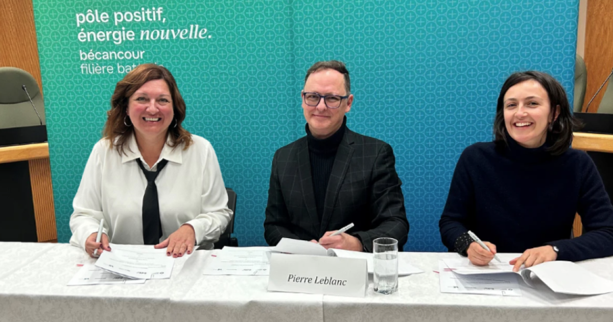 Signature d’une entente sur la formation en lien avec le développement de la filière batterie ...